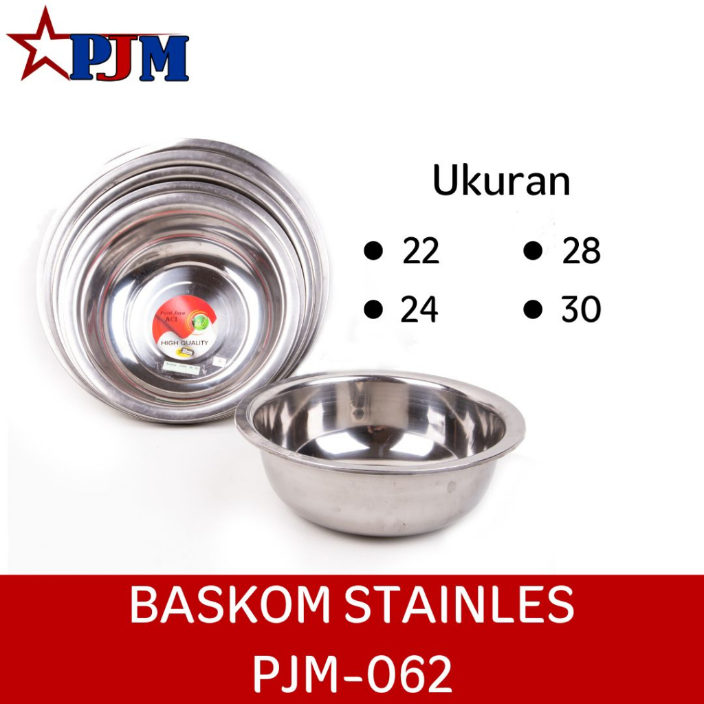 Jual BASKOM SS PJM101-107 TINGGI 16, 22,24,28, 30, 34 & 36 CM STAINLESS ...