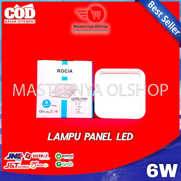 Jual ROCIA LAMPU PANEL LED 6 WATT OB SEGI DOWNLIGHT LAMP OUTBOW PLAFON ...