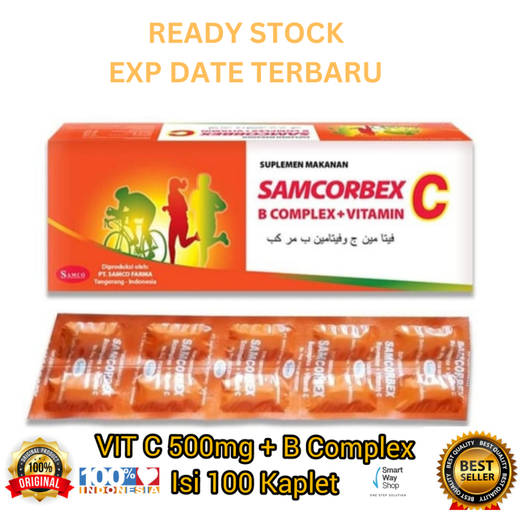 Jual Vitamin C Samcorbex C 500mg + B Complex Setara Enervon C / Comvit ...
