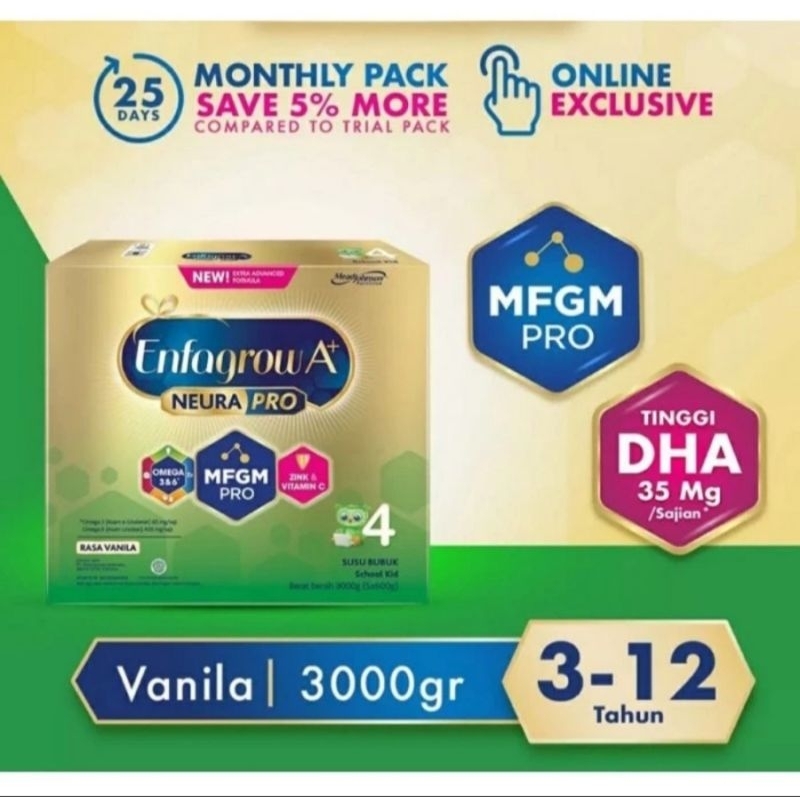 Jual Enfagrow A+4 3000GR - Vanilla Enfagrow A+4 Vanilla 3000 Gram ...