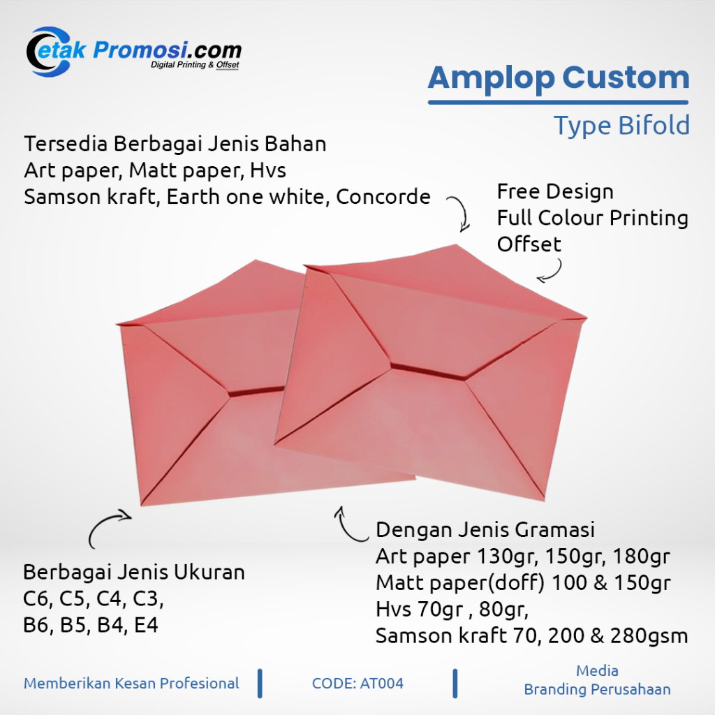 Jual Cetak Amplop Branding Type Bifold | Custom design amplop | Cetak ...