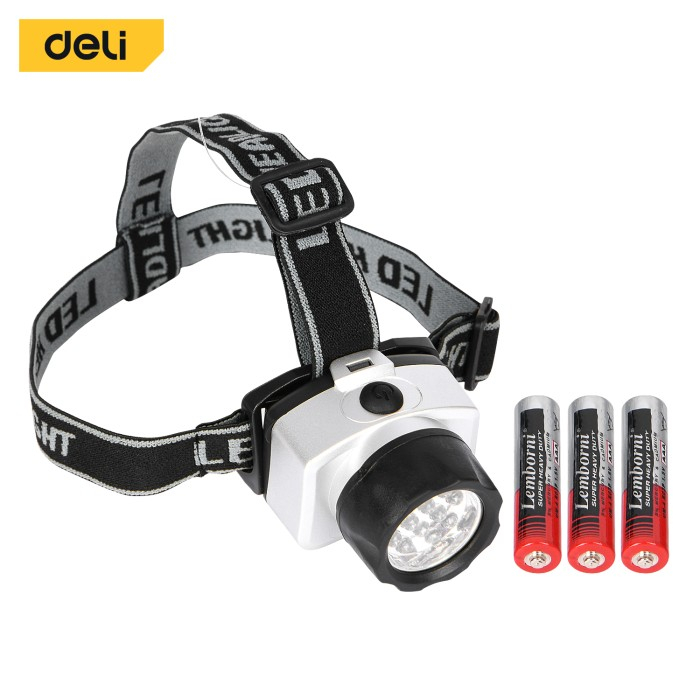 Jual Deli Headlamp Senter Kepala LED Lumens 45 EDL551401 | Shopee Indonesia