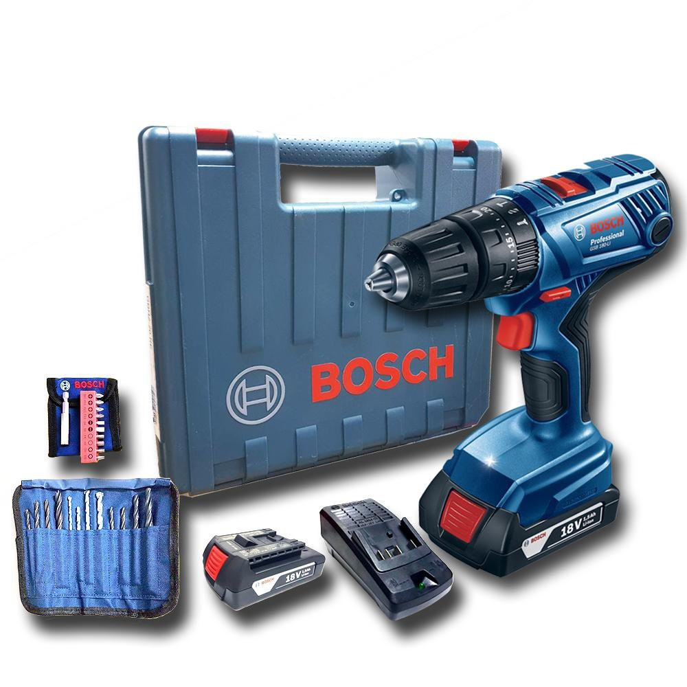 Jual Mesin Bor Tangan CORDLESS 13mm BOSCH GSR 18V / Bor Tangan BATERAI ...