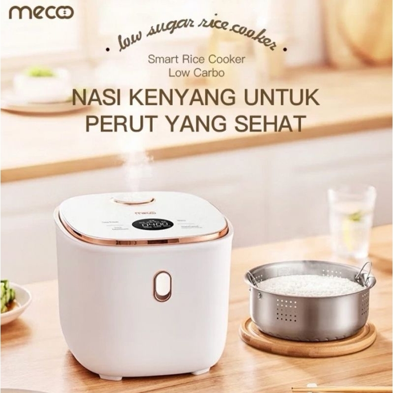 Jual Mecoo Most Aesthetic Rice Cooker Low Carbo Low Sugar 1.5L 400 Low Watt Digital Non Stik ...