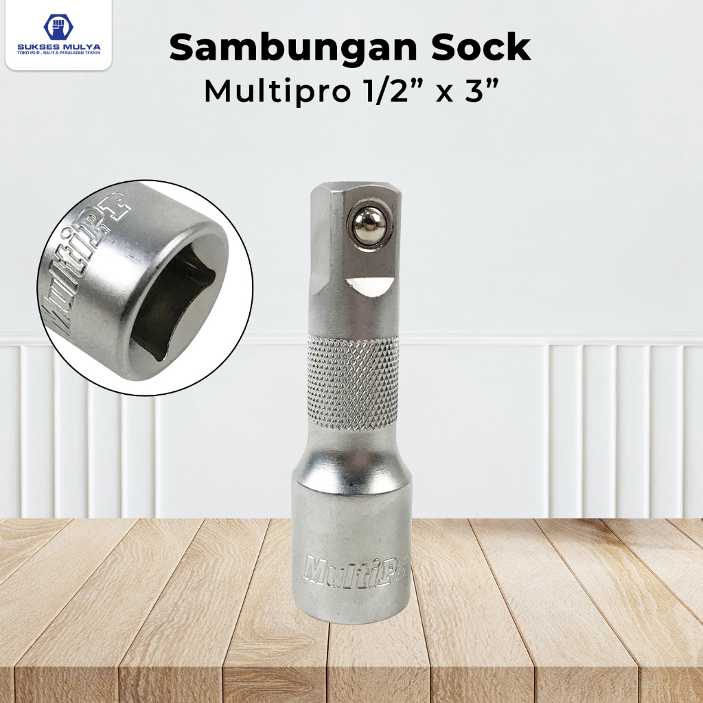 Jual multipro extension bar 1/2" 3" sambungan sok shock 1/2" panjang 75 ...
