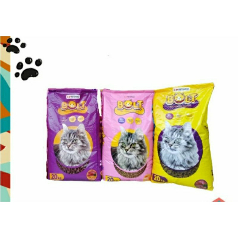 Jual BOLT CAT 1 KARUNG 20KG MAKANAN KUCING MURAH BOLT BENTUK IKAN DAN ...
