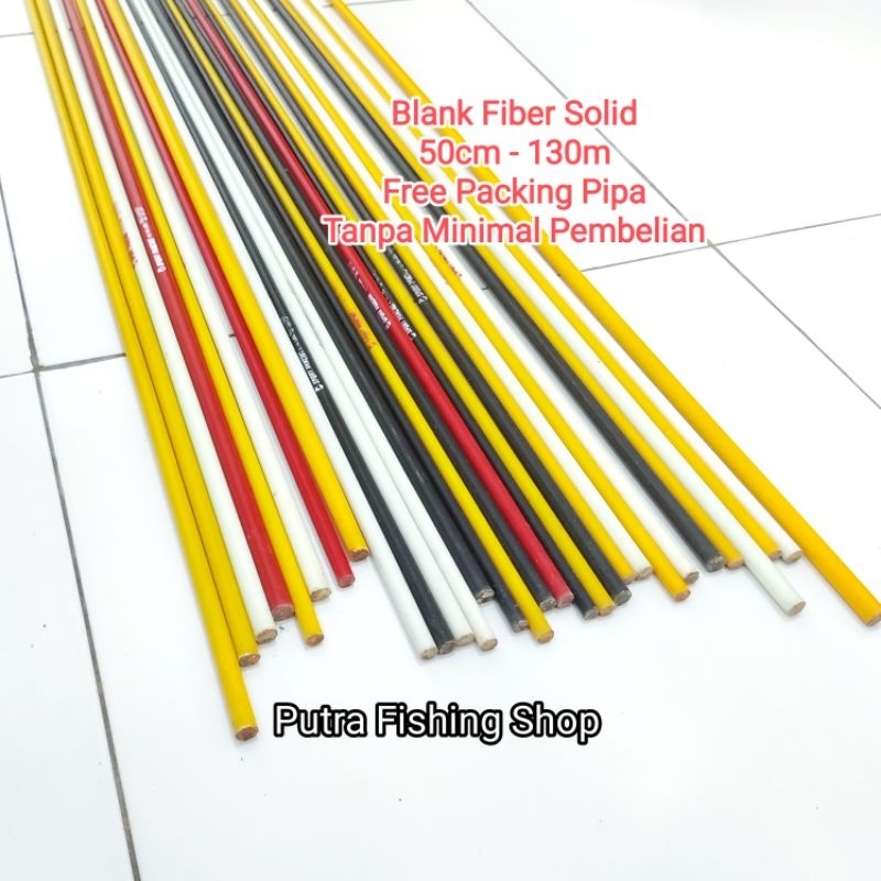 Jual Blank Fiber Solid Kaku Dan Lentur 50cm - 130cm | Blank Fiber Solid ...