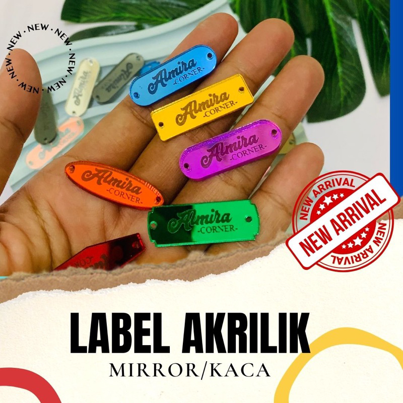 Jual LABEL AKRILIK HIJAB / LABEL AKRILIK BRANDING / LABEL BAJU / LABEL ...