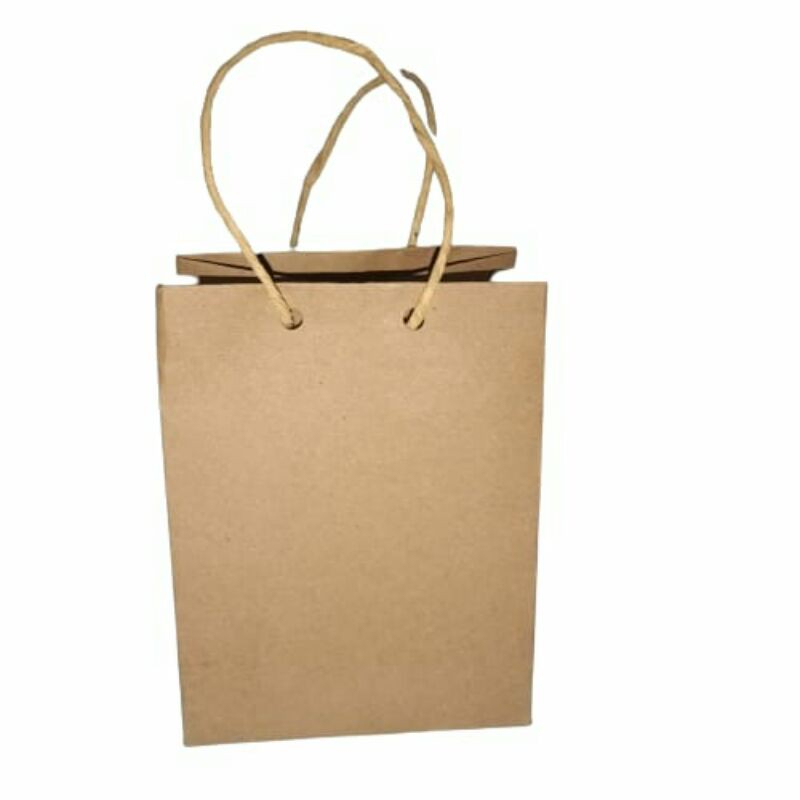 Jual Paperbag Paper Bag Coklat Polos ukuran 10x8x15 | Shopee Indonesia
