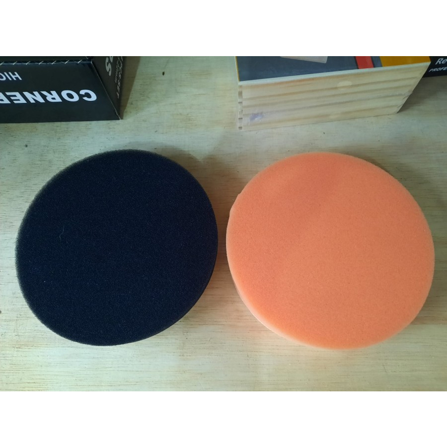 Jual busa foam poles FLAT 5" buffing sponge polish pad spon velcro ...