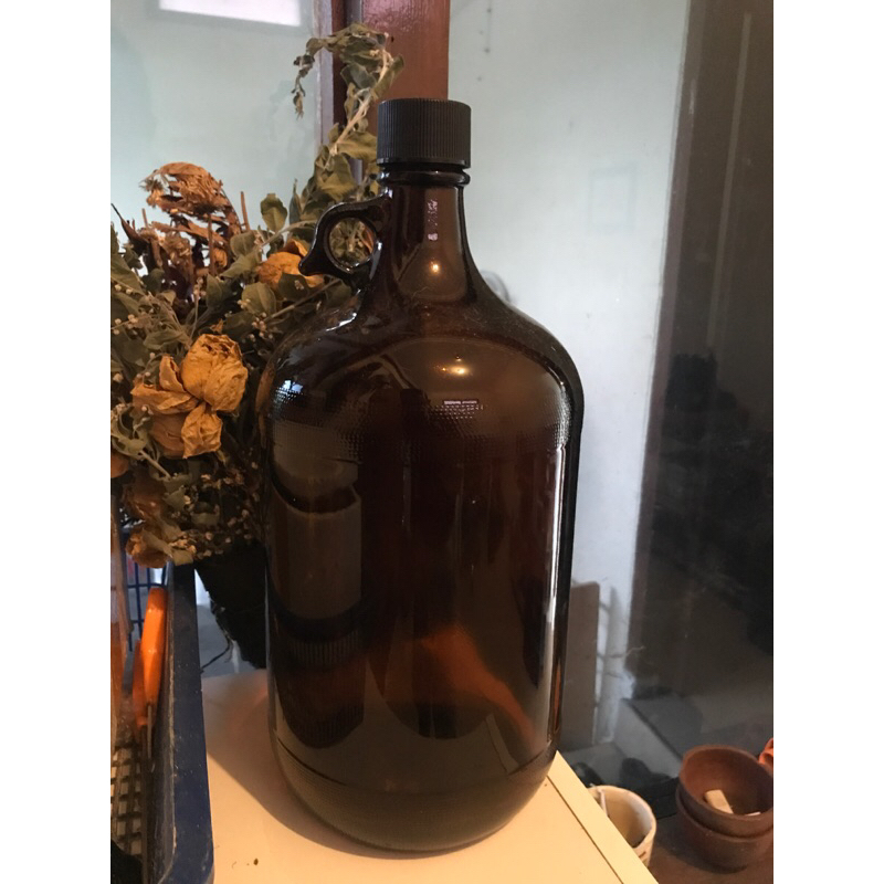 Jual botol kaca besar 4liter botol amber fermentasi vas bunga | Shopee ...
