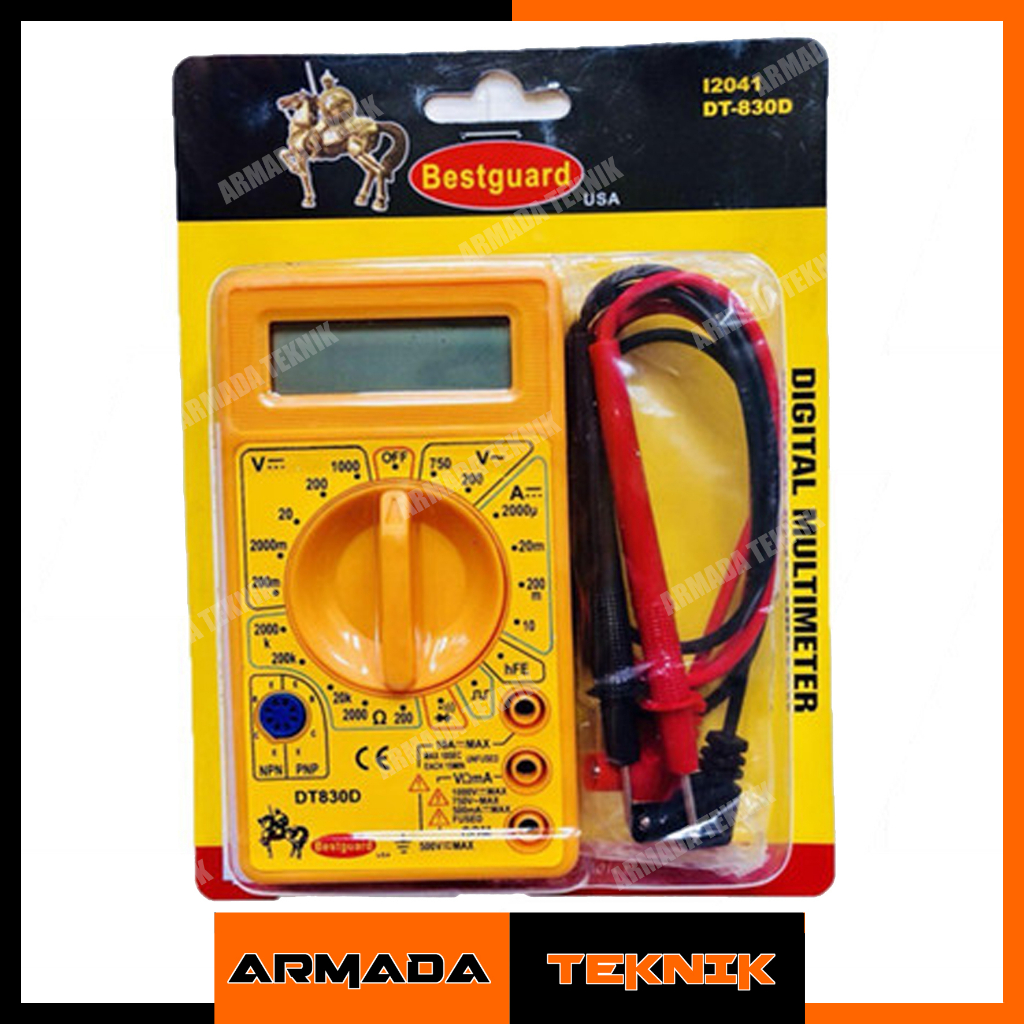 Jual Digital Multimeter 4DT-830D Pengukur Arus Listrik Bestguard | Shopee Indonesia