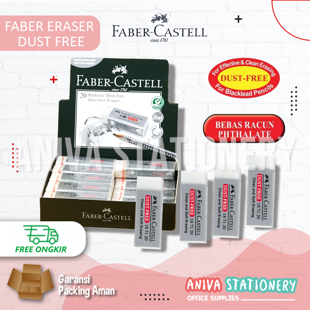Jual FABER CASTELL ERASER DUST FREE PENGHAPUS HAPUSAN PENSIL PUTIH ...