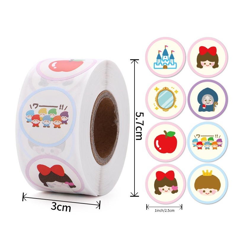 Jual 50pcs Cute Snow White Seal Sticker Stiker Terimakasih Online Shop ...