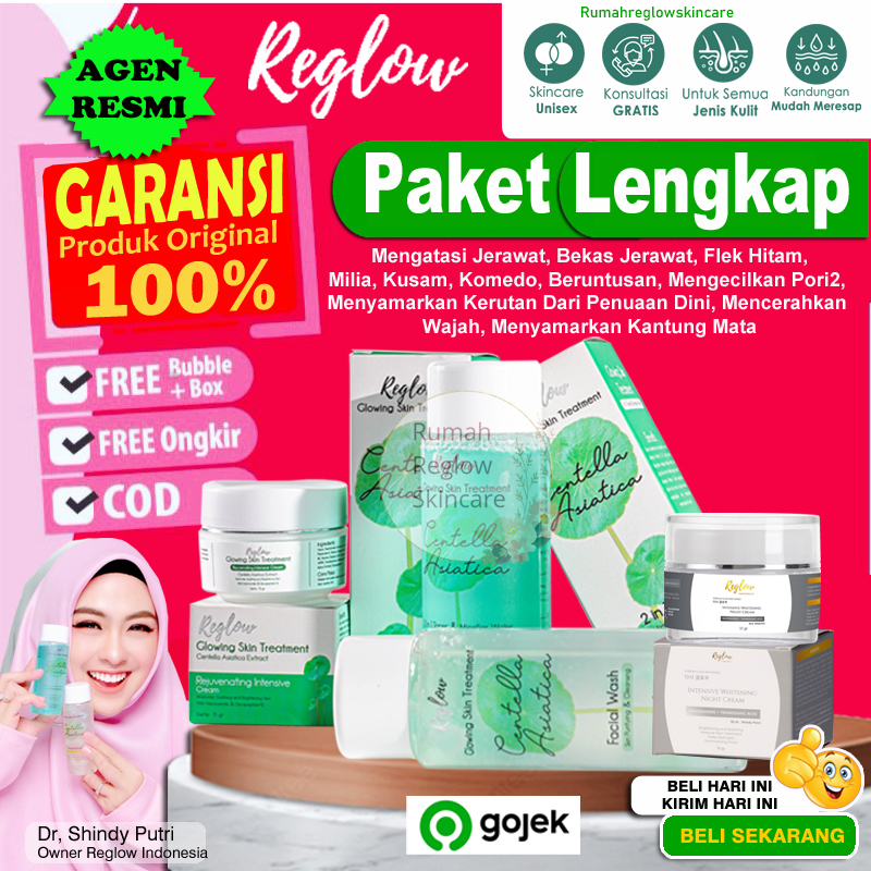 Jual reglow cream malam dr shindy skincare sepaket reglow + serum ...