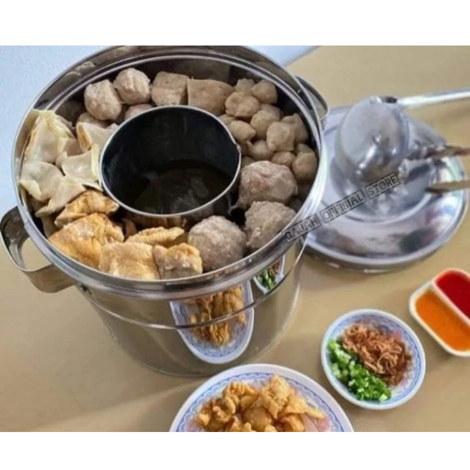 Jual paket lengkap Dandang bakso mini uk 20cm/Dandang bakso stainless ...