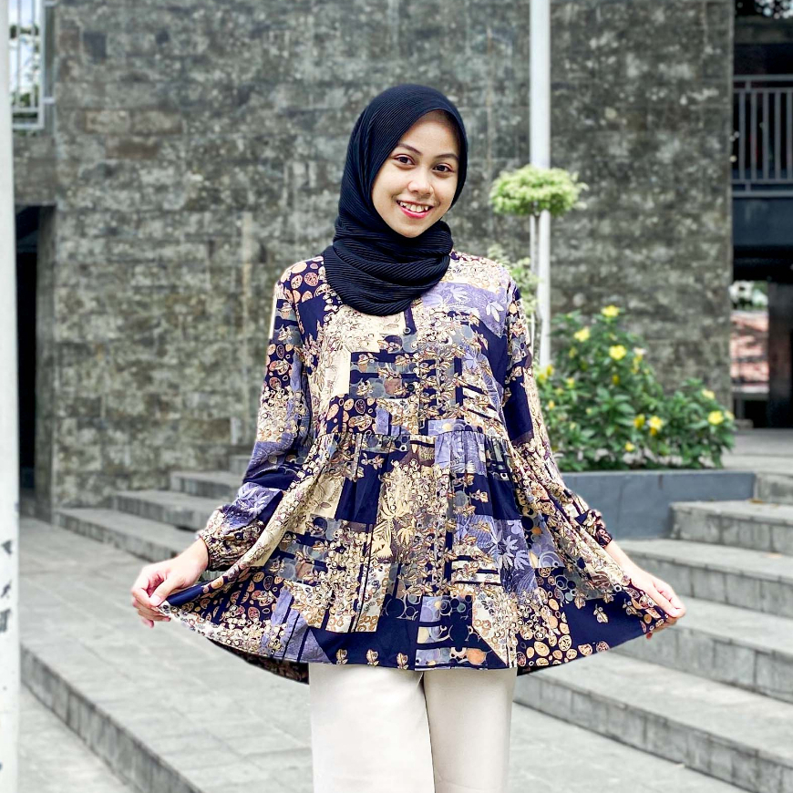Jual BLOUSE MOTIF WANITA RAYON | BAJU MOTIF WANITA KEKINIAN BY YOUNIQ ...