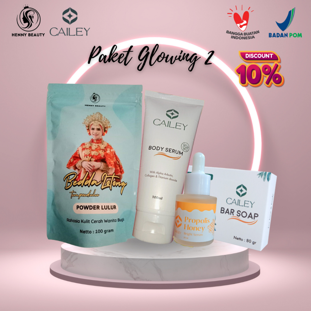 Jual Paket Glowing 2 Cailey Skincare & Lulur Bedda Lotong Henny Beauty ...