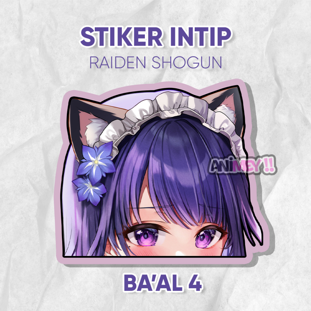 Jual Stiker Intip Raiden Shogun Baal Genshin Impact Anime Sticker ...