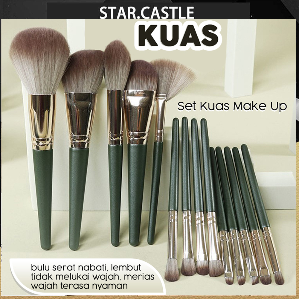 Jual 14pcs Kuas Make up Set Kosmetic Brush Powder Eye Shadow Foundation ...