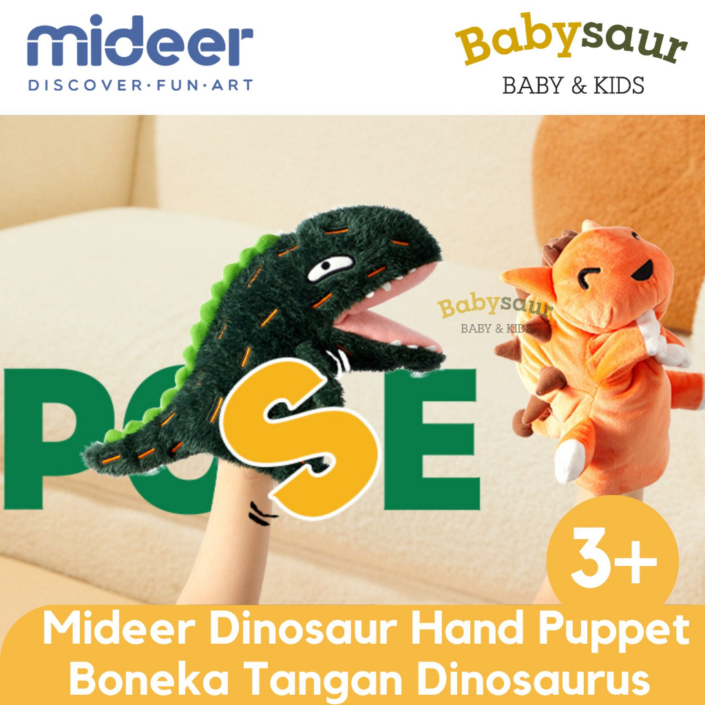 Jual Mideer Dinosaur Hand Puppet Mainan Boneka Dino Dinosaurus Edukasi ...