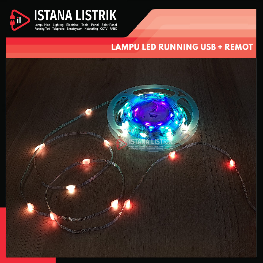 Jual LAMPU LED RUNNING USB + REMOTE 10 METER (OT - 1610) | Shopee Indonesia