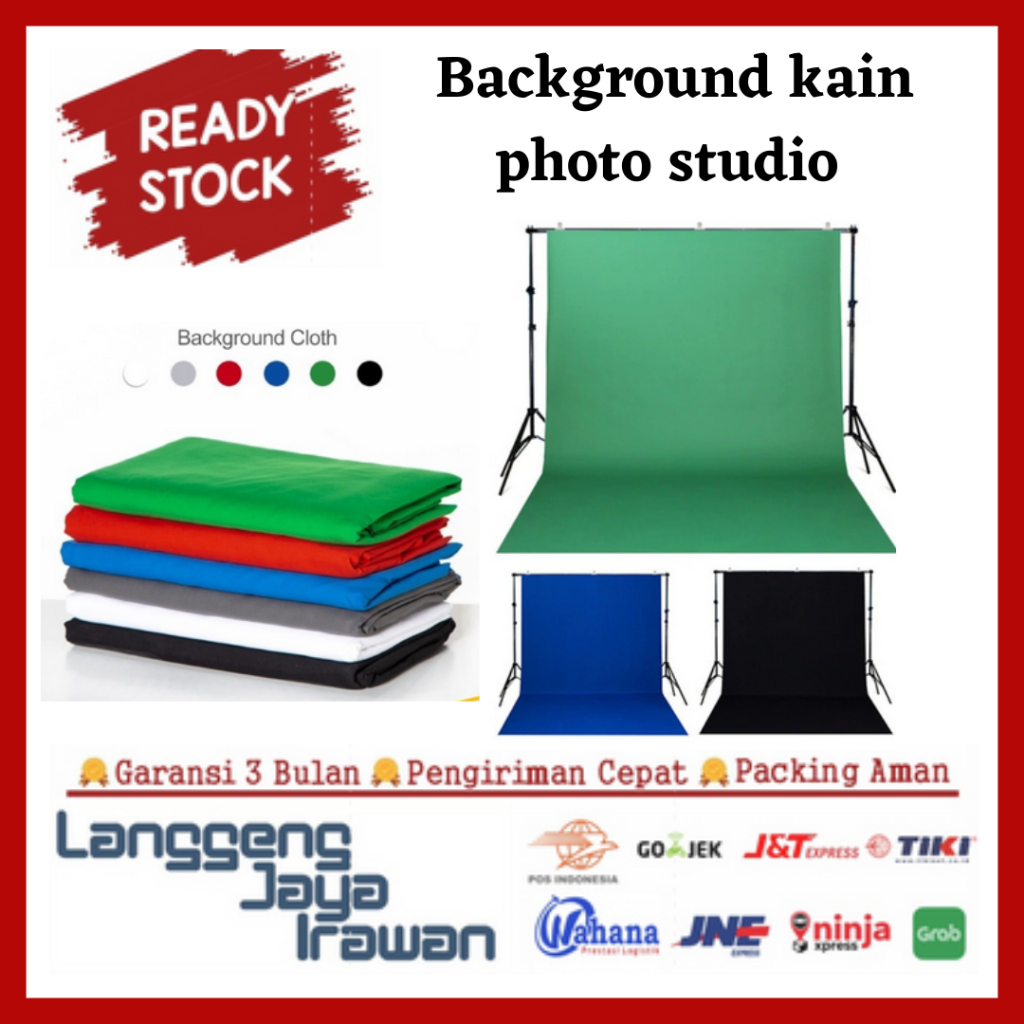 Jual Background Photo Studio ukuran 3m x 3m 6 warna Kain Backdrop ...