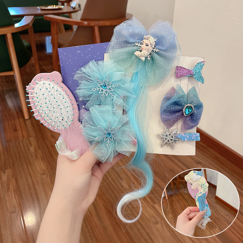 Jual Aksesoris Rambut Anak Frozen Elsa 6 in 1 Gift Set Box / Jepitan ...