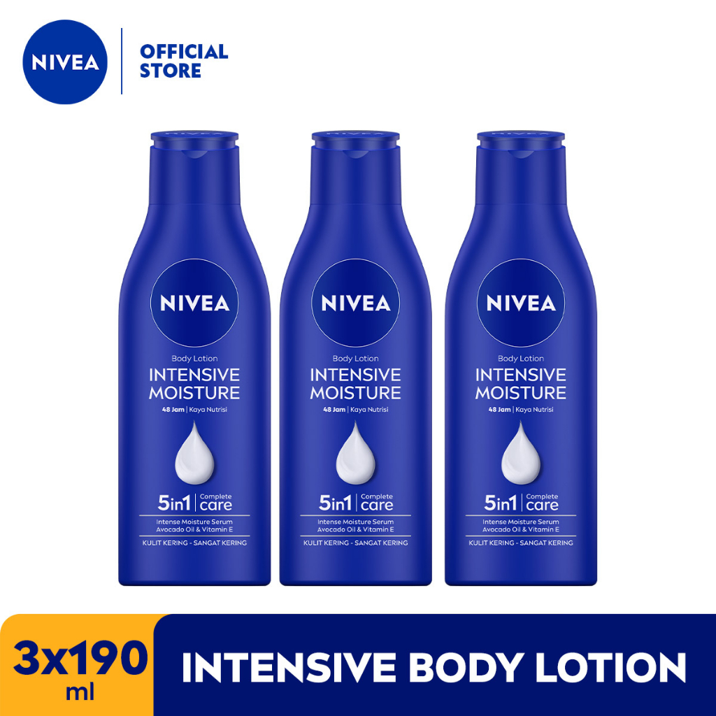 Jual NIVEA Body Intensive Lotion 190ml Triplepack | Shopee Indonesia