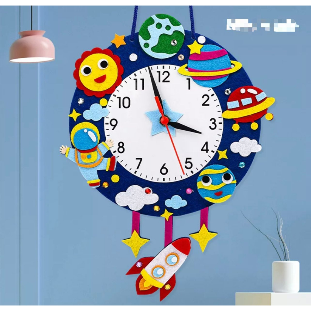 Jual DIY Jam Dinding - Non woven Clock - Mainan Edukasi Anak - Prakarya ...