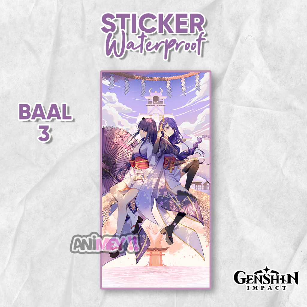 Jual Stiker Baal Raiden Shogun Genshin Impact / Sticker Anime ...