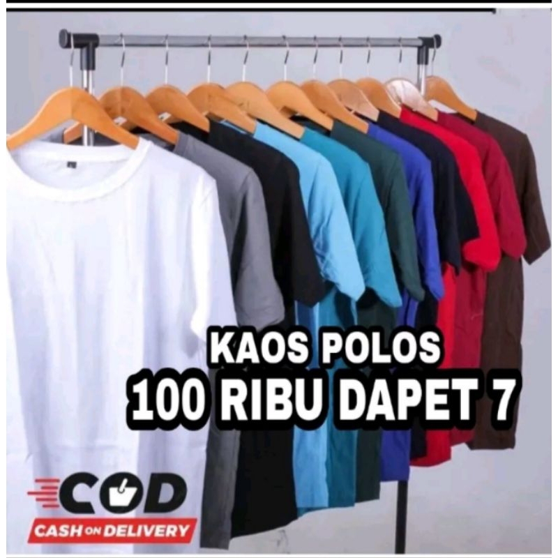 Jual Kaos 100rb dapat 7 / kaos pria wanita unisex / Kaos polos pria ... Jual Kaos 100rb dapat 7 / kaos pria wanita unisex / Kaos polos pria ...