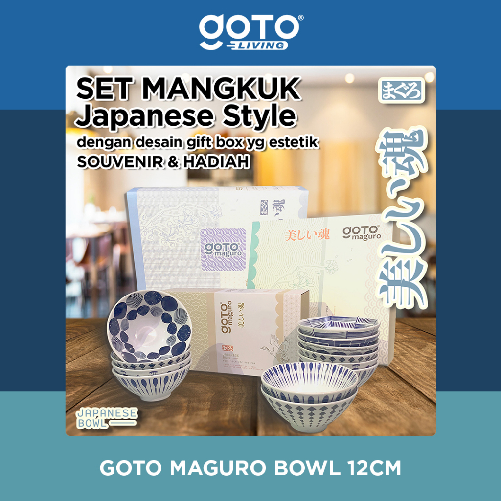 Jual Goto Maguro Bowl Mangkok Set Mangkuk Keramik Hampers Souvenir ...