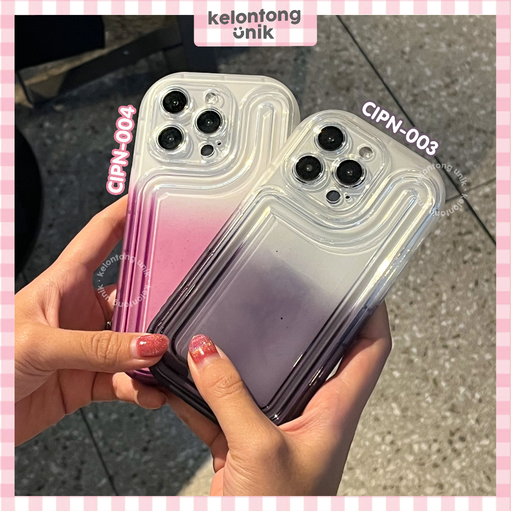 Jual KELONTONG UNIK | NOVA Ombre Abstract Chubby Puffy Case - Softcase ...