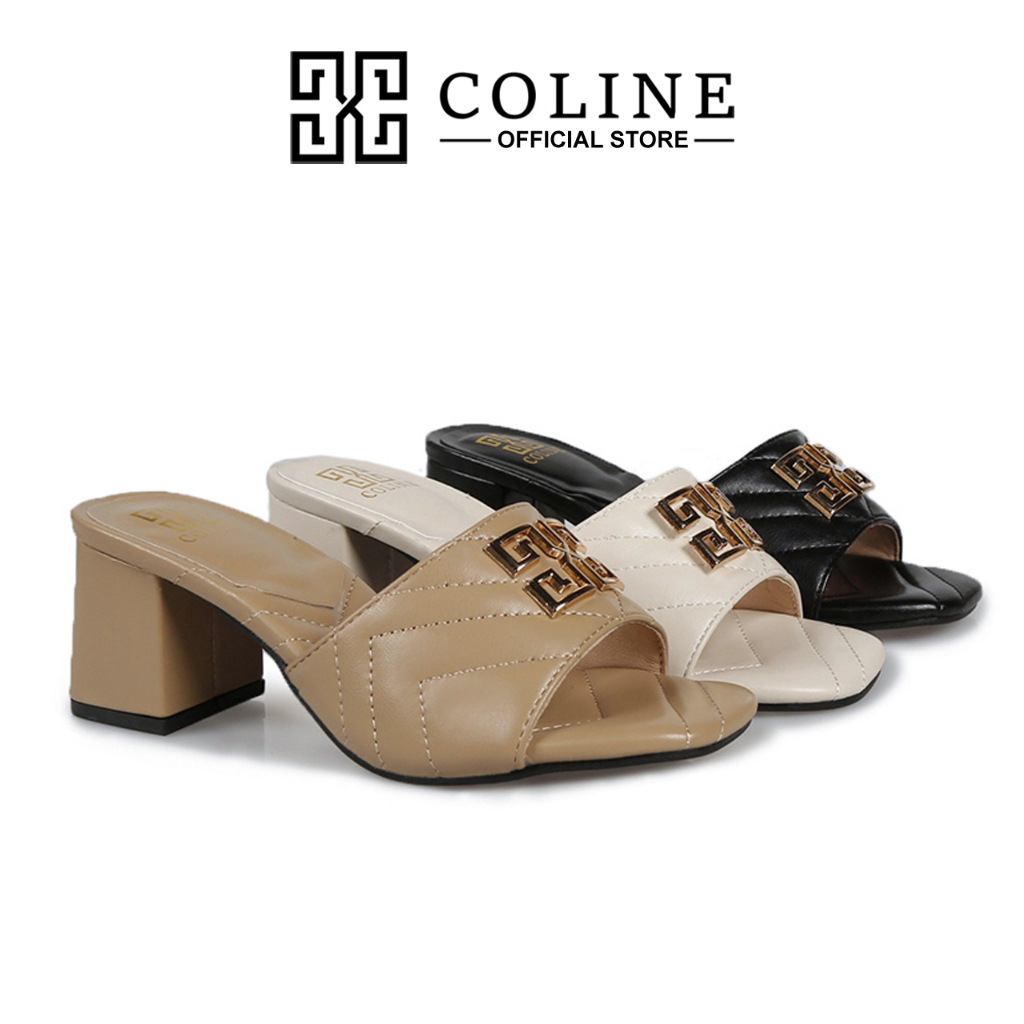 Jual COLINE CLN-5261 Sandal Heels Hak Tahu Wanita 6cm #C1186 | Shopee ...