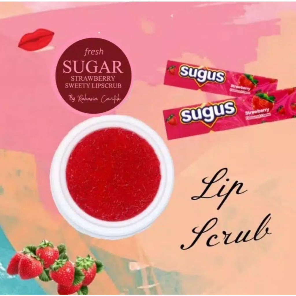 Jual KYR - LIP SCRUB STAWBERRY BY RAHASIA CANTIK / LIP SCRUB SUGUS STAWBERRY / LIP SCRUB ...