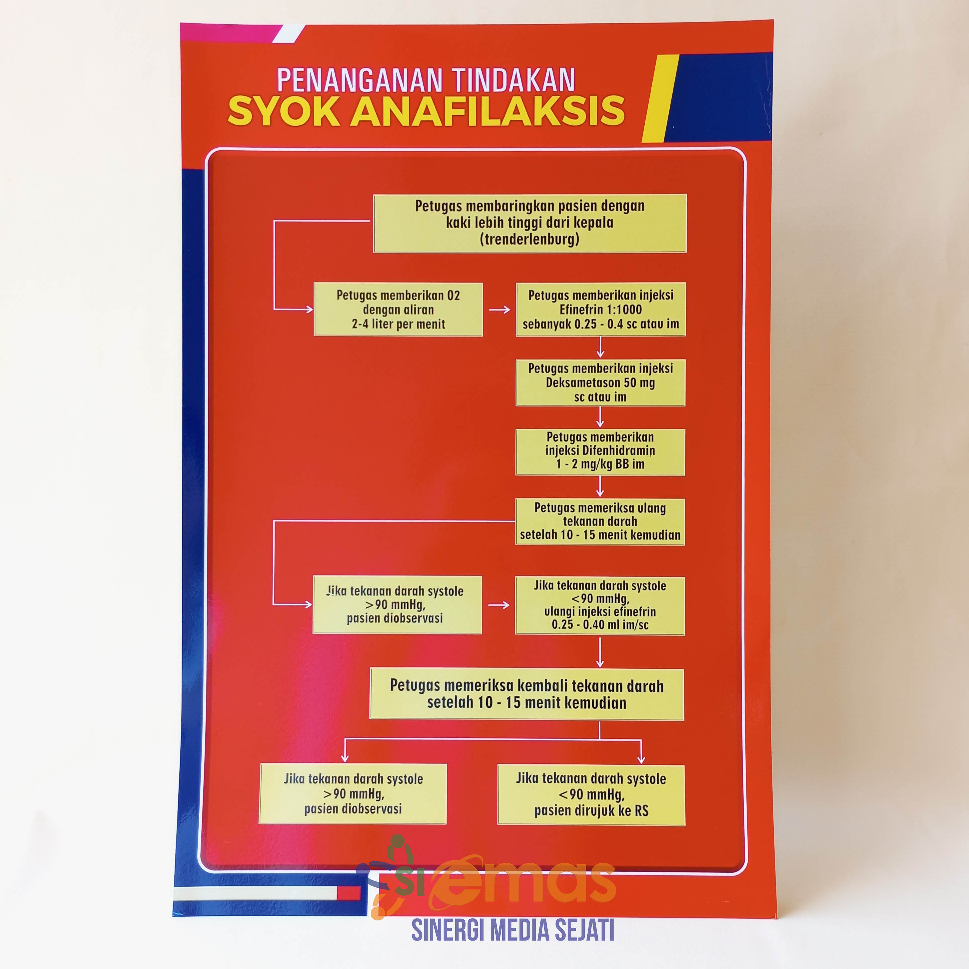 Jual Poster Kesehatan | Poster Penatalaksanaan Syok Anafilaktik ...