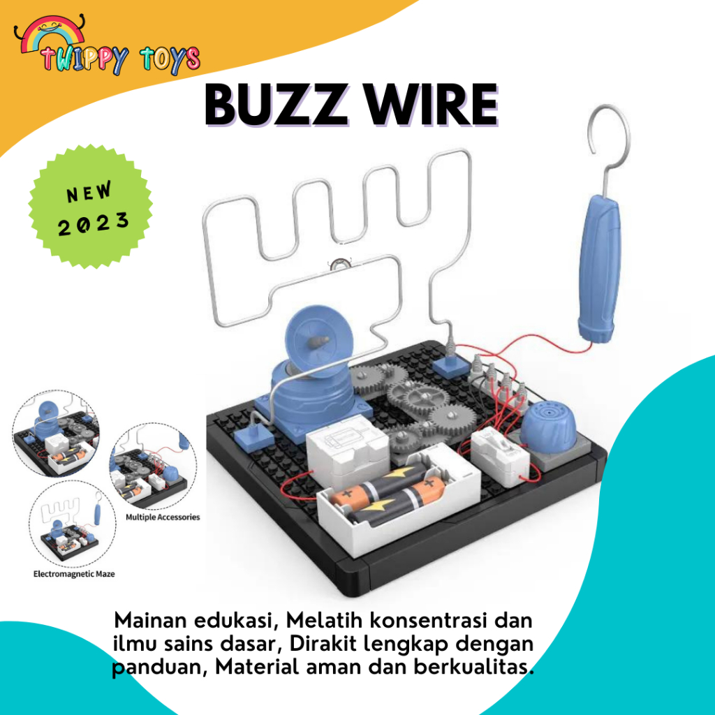 Jual mainan edukadsi buzz wire game edukasi anak kawat listrik kidslab ...
