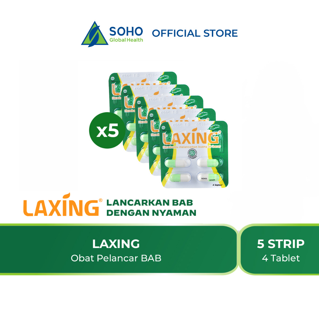 Jual Laxing Obat Pencahar / Sembelit / Konstipasi 5 strip - 20 kapsul ...
