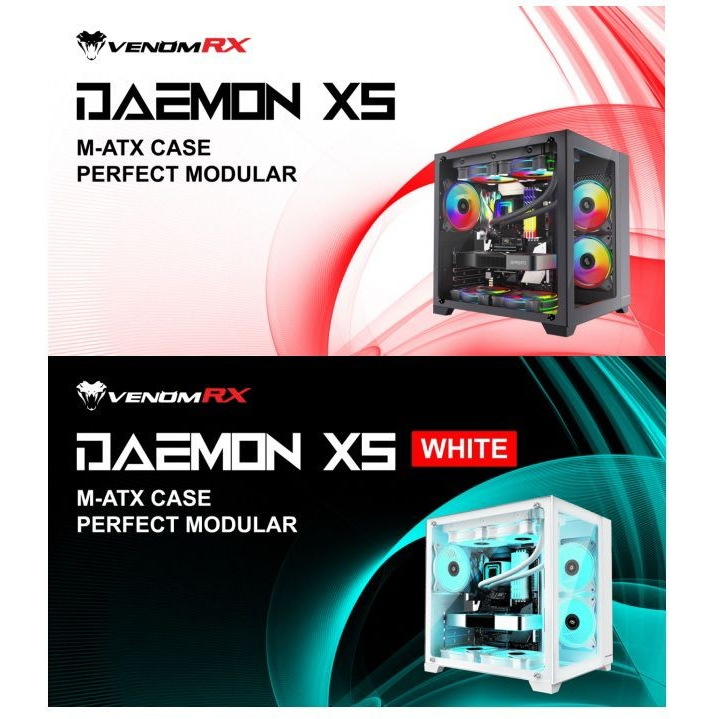 Jual VENOMRX DAEMON XS M-ATX CASE PERFEC MODULAR | Shopee Indonesia