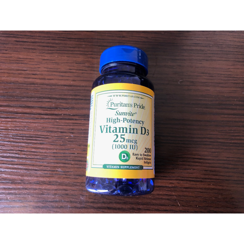 Jual Puritans Pride Vitamin D3 25 Mcg 1000 IU 200 softgels | Shopee Indonesia