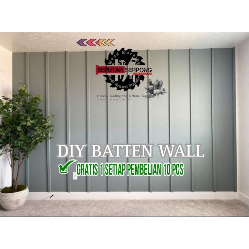 Jual Batten Wall / wall panel / dinding panel kayu papan hmr mdf ...
