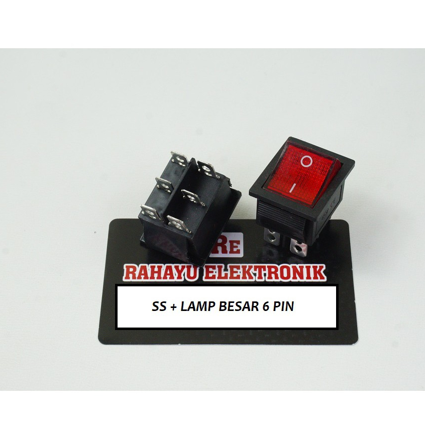 Jual SAKLAR POWER ON OFF PLUS LAMPU BESAR 6 PIN | Shopee Indonesia