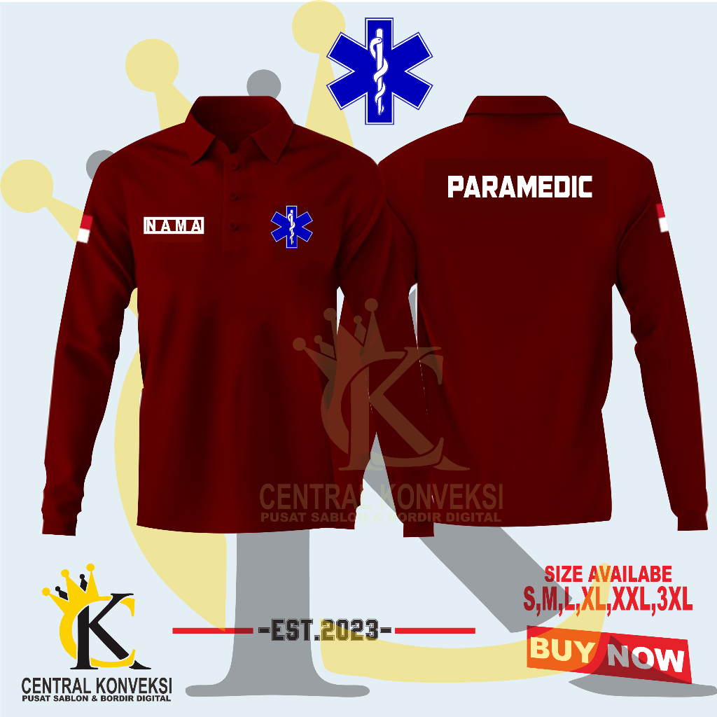 Jual Poloshirt / Kaos Kerah Polo PAEAMEDIC Perawat / Polo shirt PARAMEDIC Perawat | Shopee Indonesia