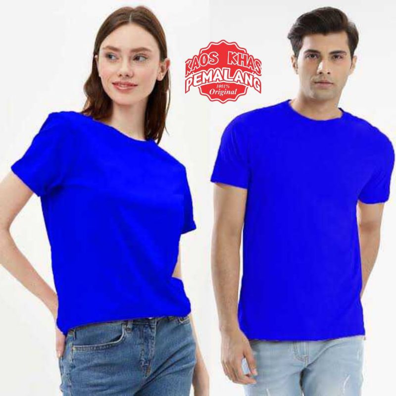Jual Kaos Polos Biru Benhur / biru spesial / kaos polos lengan pendek ...