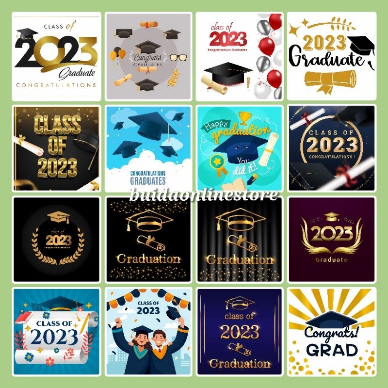 Jual Stiker Graduation Class Of sticker congratulations label wisuda ...