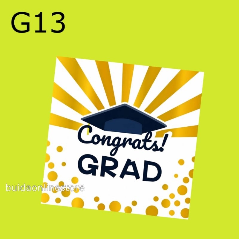 Jual Stiker Graduation Class Of sticker congratulations label wisuda ...