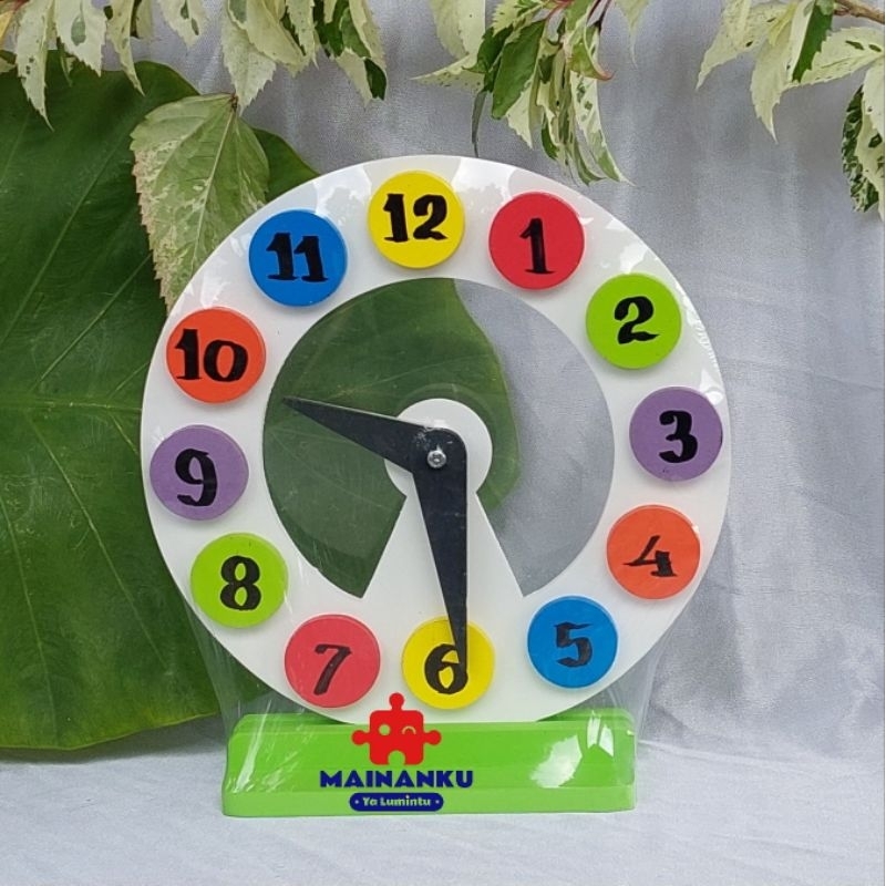 Jual Mainan Edukasi Anak Jam Kayu | Shopee Indonesia