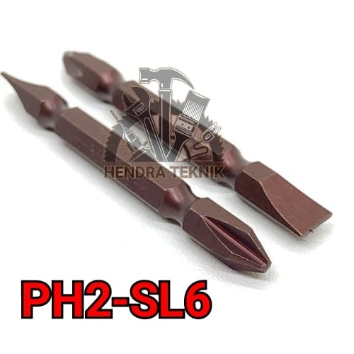 Jual MATA OBENG BOLAK BALIK PLUS PLUS +/+ PH1 PH2 PH3 PH2-SL6SCREW DRIVER 2WAY PLUS MINUS ...