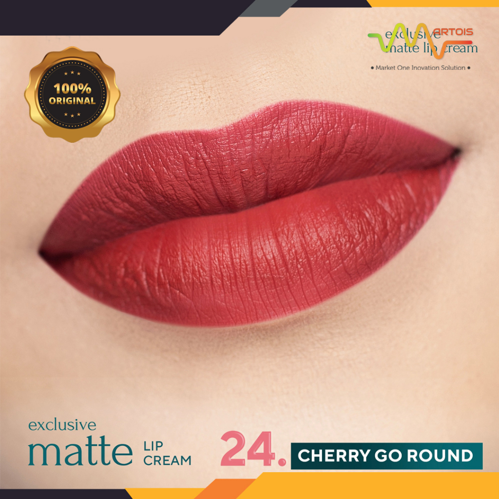 Jual Wardah Exclusive Matte Lip Cream 24 Cherry Go Round 4g | Shopee Indonesia